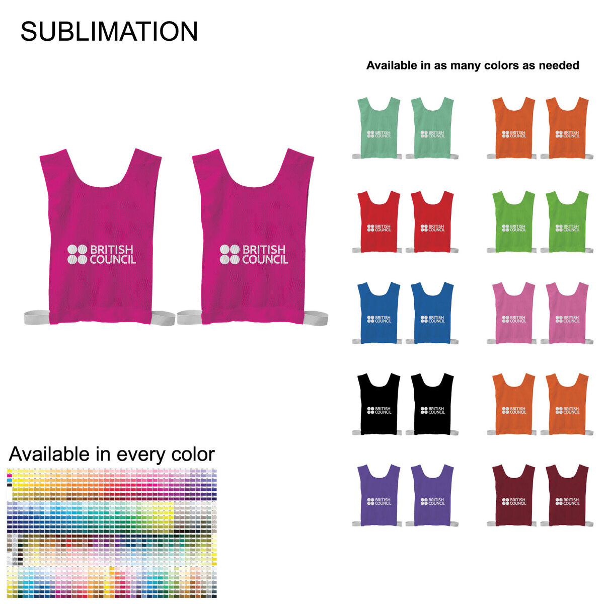 Team Building Pinnie / Bib, Sublimated Front and Back (Made in Canada ...
