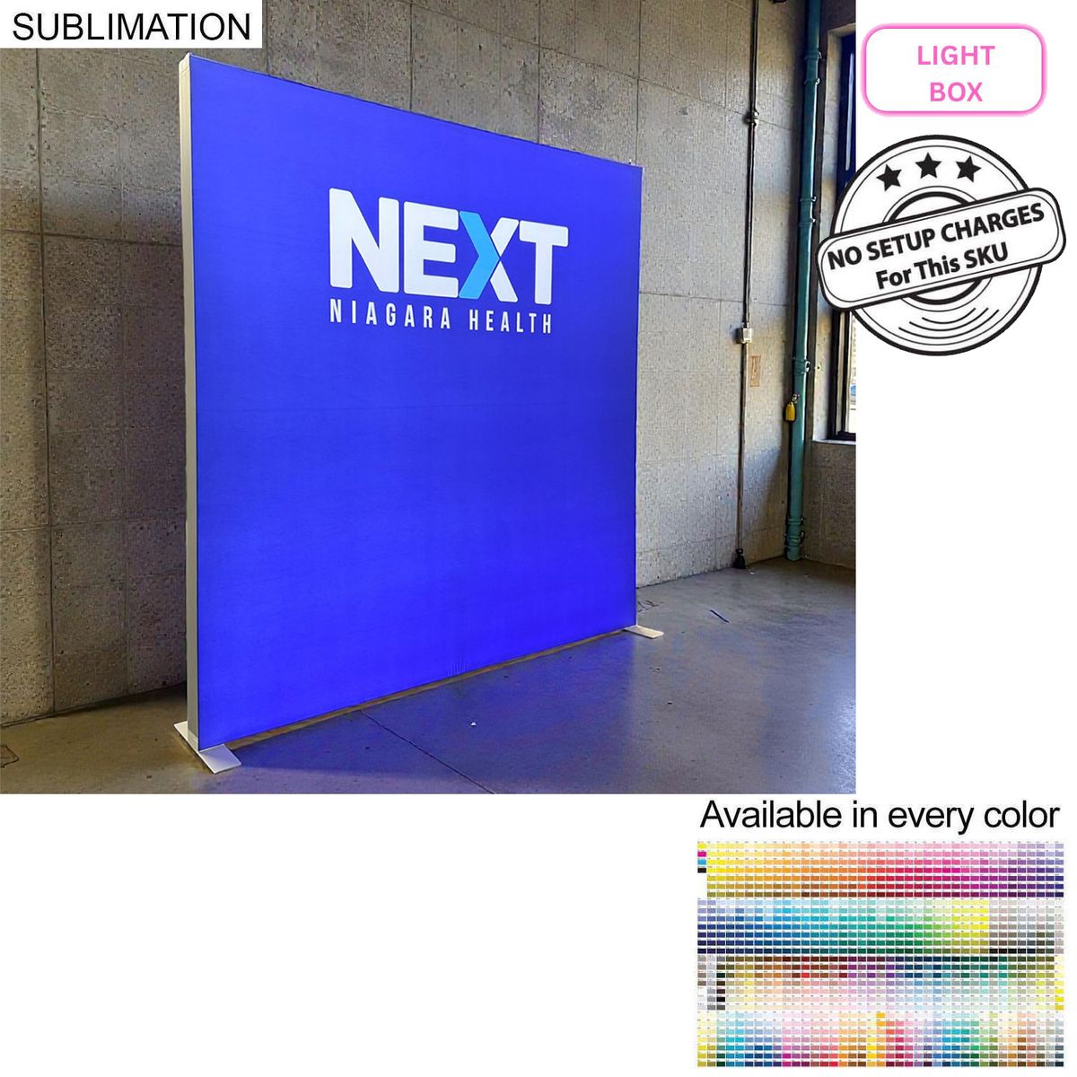 Backlit LED Light Box SEG Floor Display WALL Kit, 8'W x 8'H, NO SETUP ...