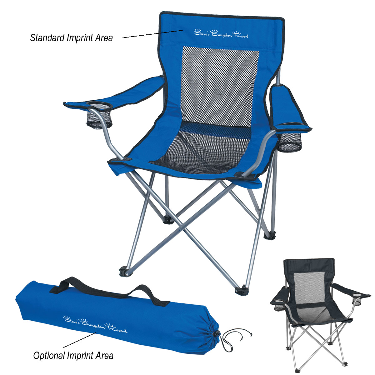 Mesh Folding Chair With Carrying Bag - 7052 | 2impress