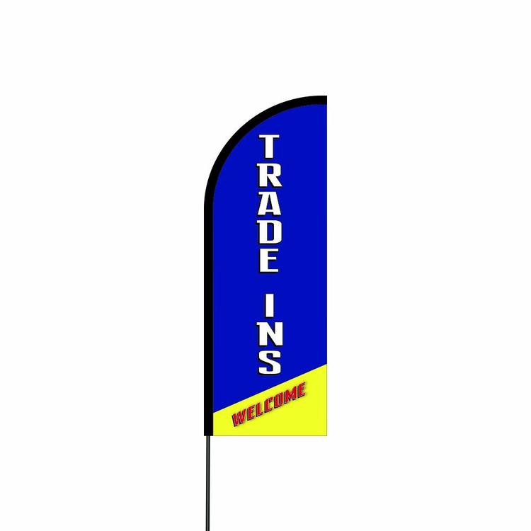 Trade Ins Welcome Flag Kit Hardware 11' Feet Feather Flag Sign Outdoor ...