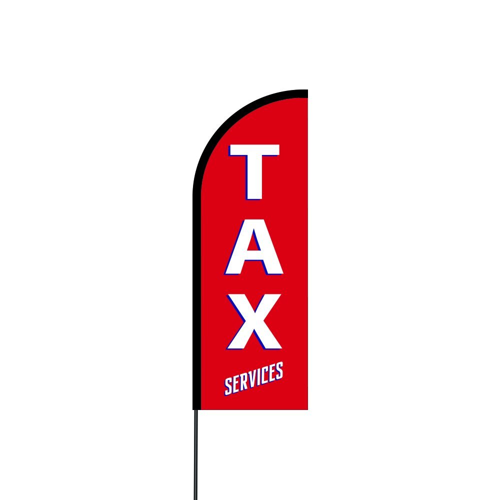 Tax Services Flag Kit 11' Feet Feather Flag Sign Outdoor Banner - 6I ...