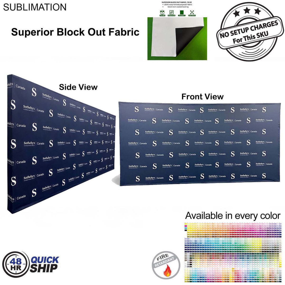 48Hr Quick Ship - 15' Straight Wall Tension Fabric Pop-up Display Wrap ...