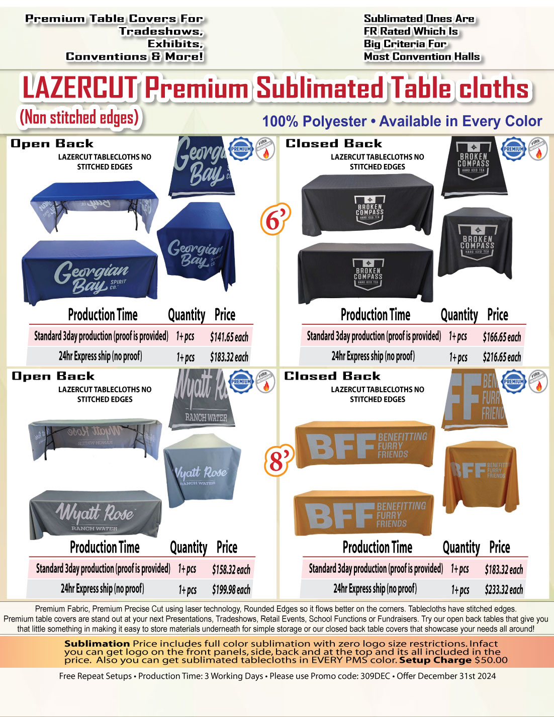 Sales Flyers Table Covers | FIEL Displays