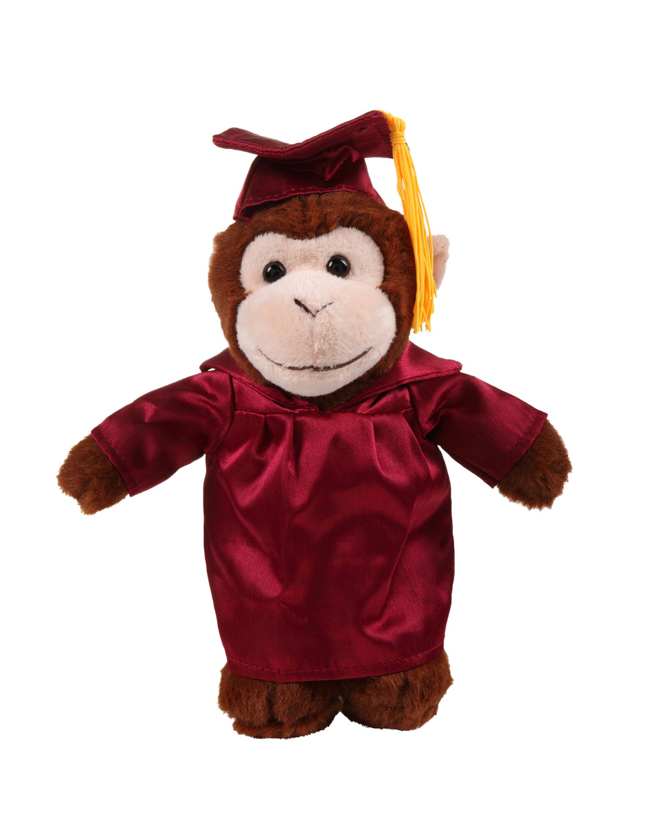 Soft Plush Monkey in Graduation Cap & Gown Stuffed Animal - GS-WA004 ...