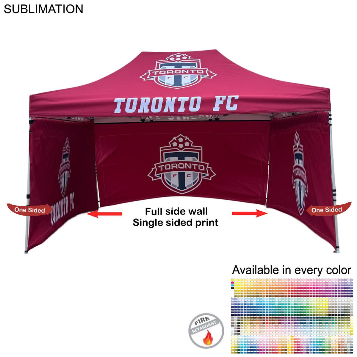 Full Side Wall for 10x15 Tent Kit, Sublimated, Single Sided Print ...