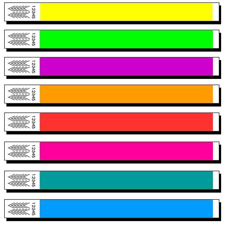 3/4" Tyvek Wristband - Neon Colors - WK902 | RFG Line