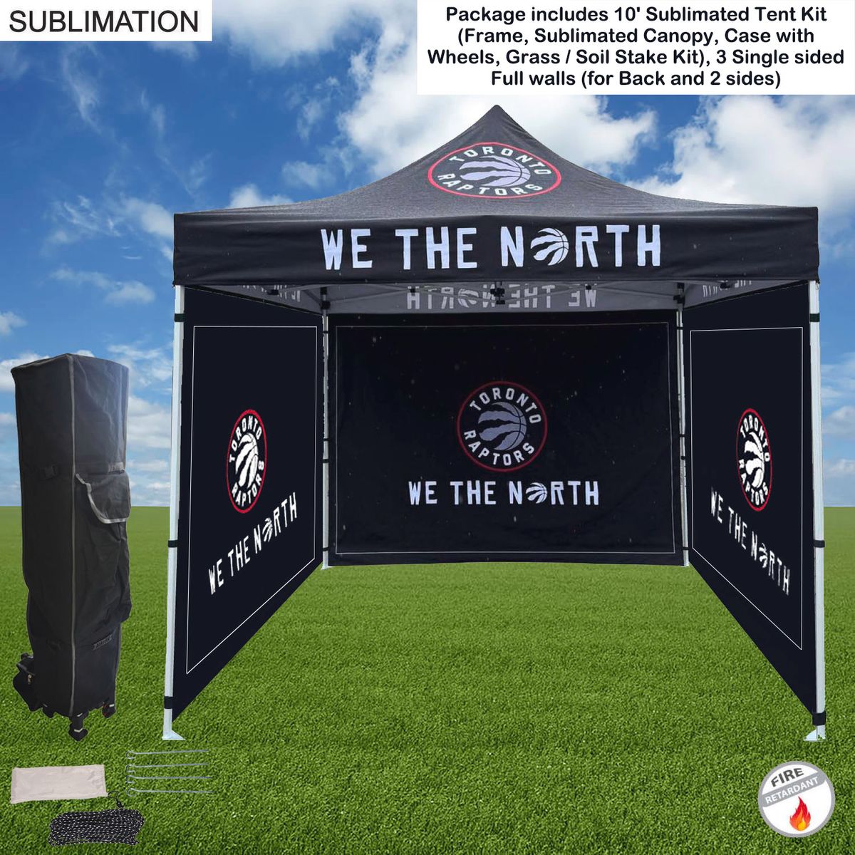 Full Privacy Tent Package, 10' Sublimated Tent kit, 3 single sided Full ...