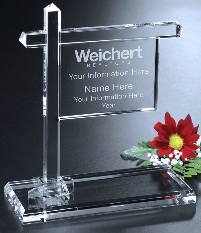 Crystal Real Estate Sign For Sale Award - W242 | Weichert